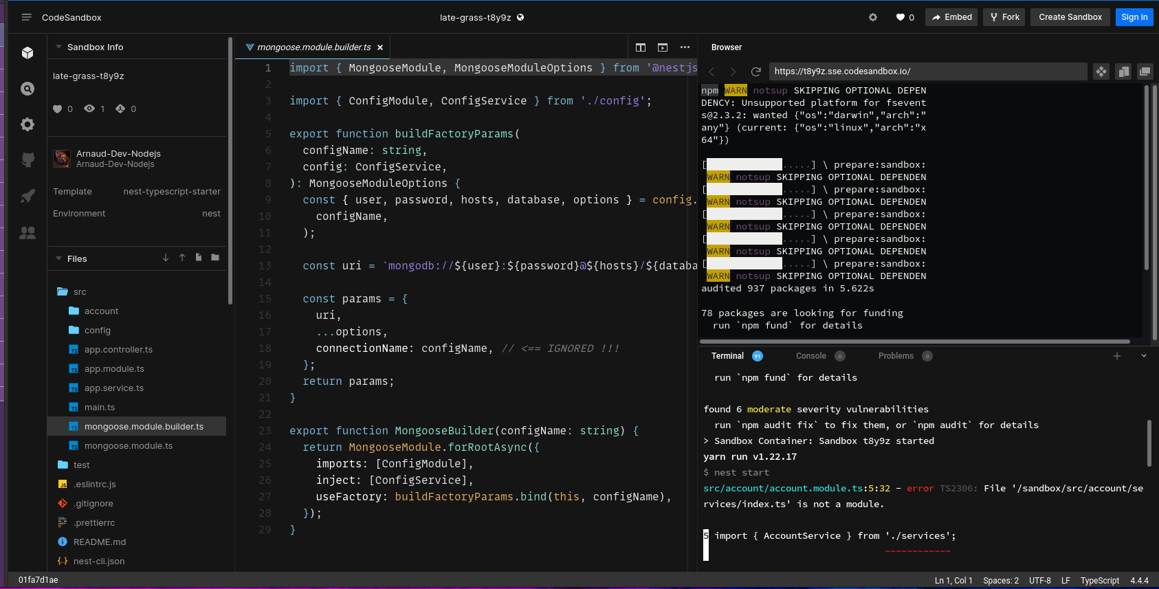connectionName is ignored · Issue #1166 · nestjs/mongoose · GitHub