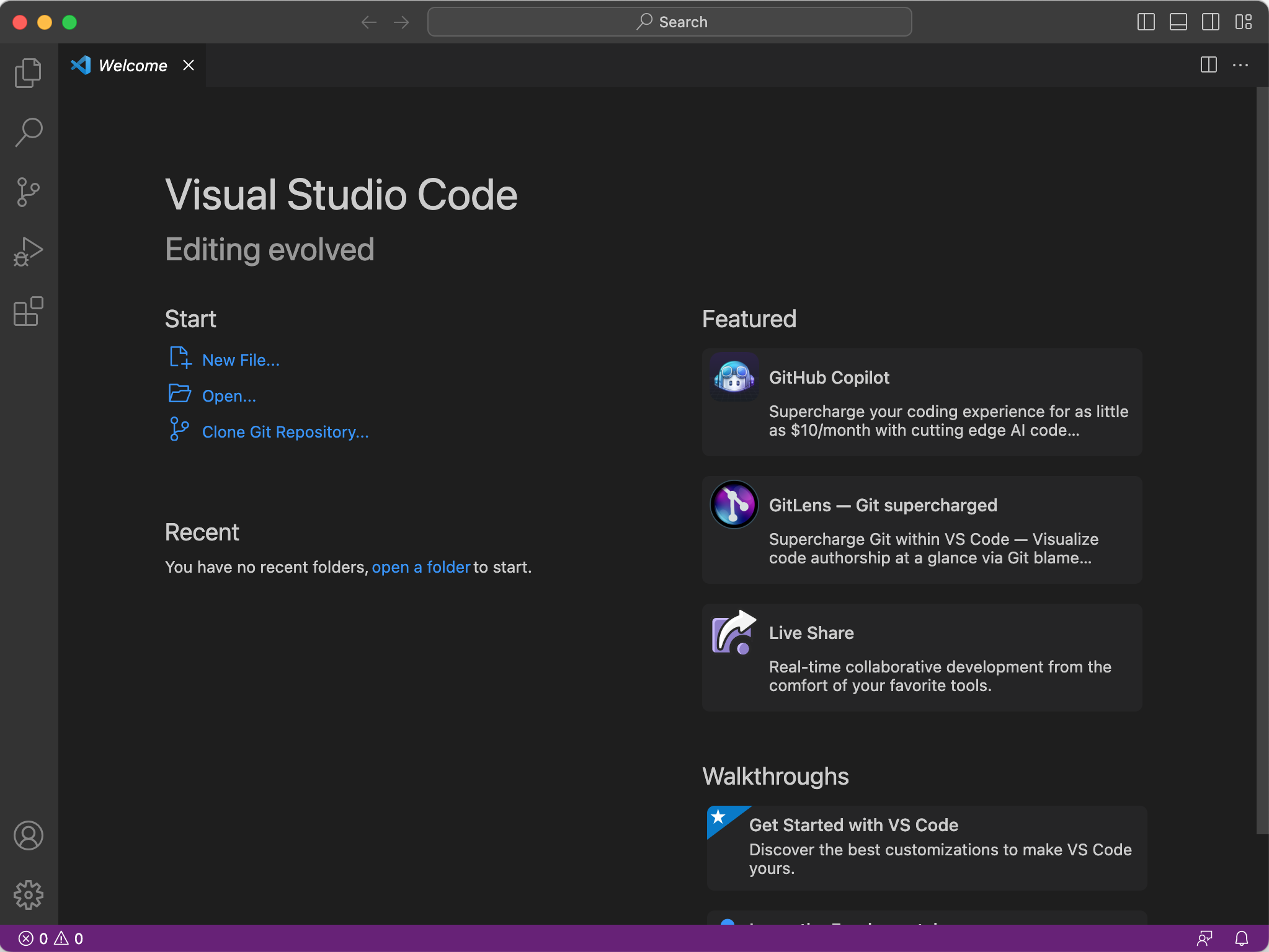 Recent files/projects not showing on welcome page · Issue #1494 ...