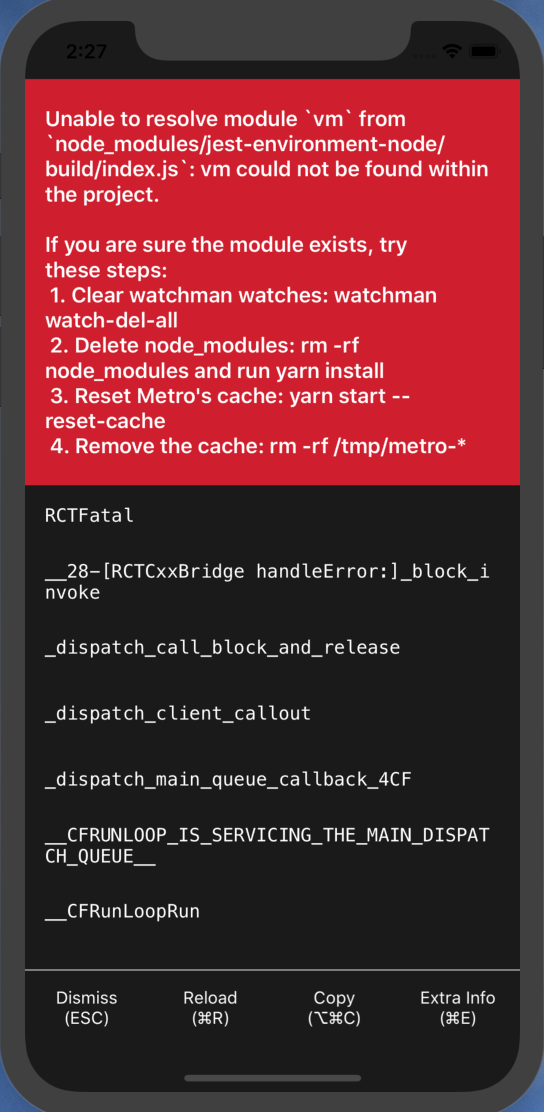 Unable To Resolve Module `vm` From `node Modules Jest Environment Node
