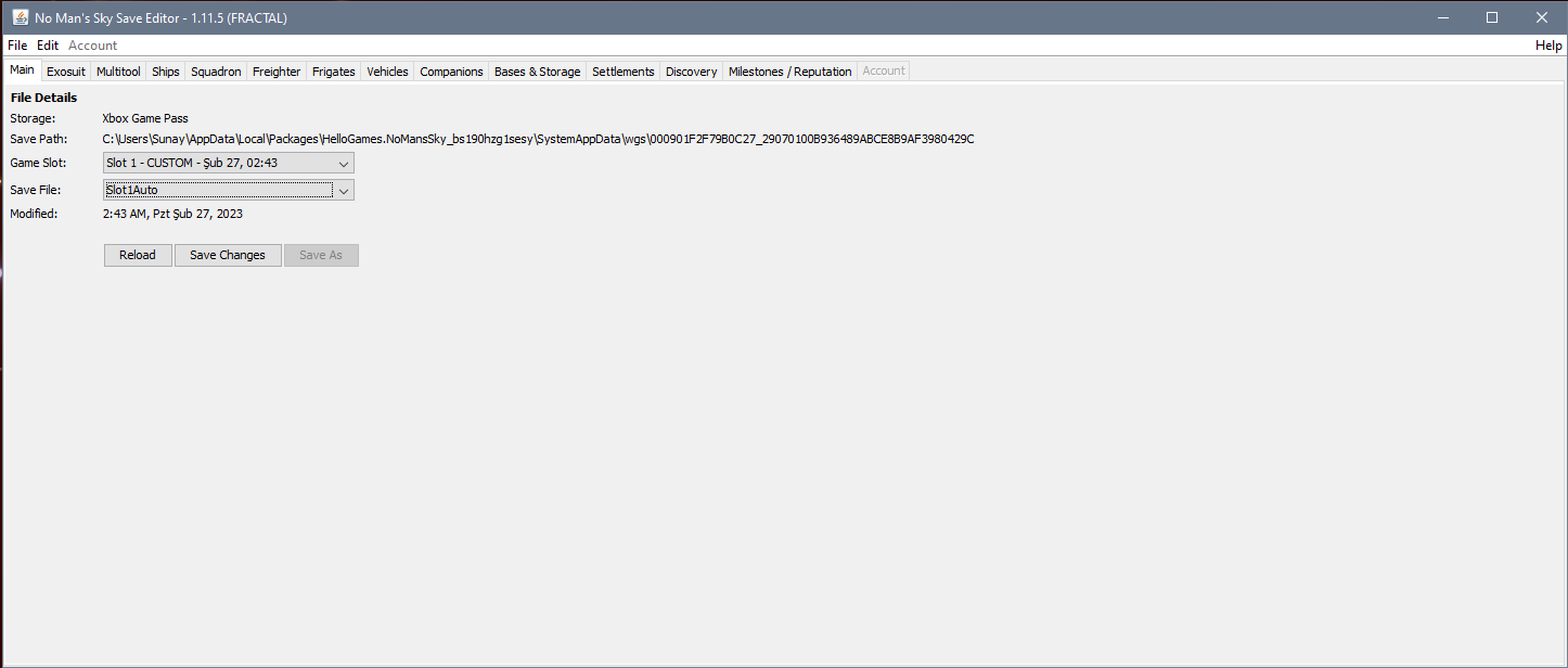Save editor can find the save game but cannot edit it. · Issue #726 ...