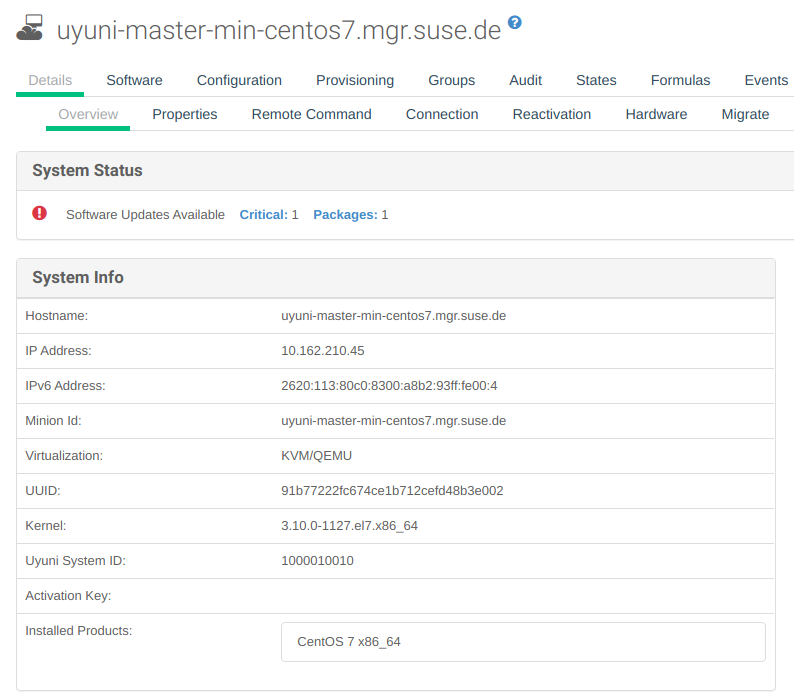 Centos67 Gets Detected As Rhel Expanded Support 67 · Issue 391 · Uyuni Projectuyuni · Github