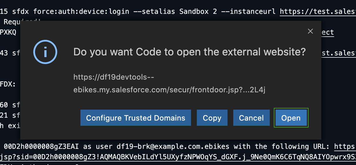 Salesforce Trusted Domain · Issue 14 · Forcedotcom Code Builder Feedback · Github