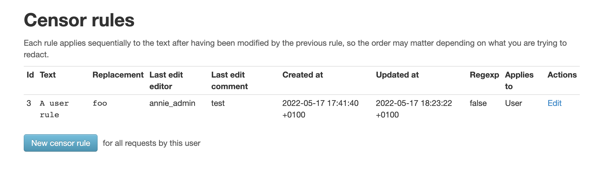 Improve wording around close and anonymise to ensure censor rules work ...