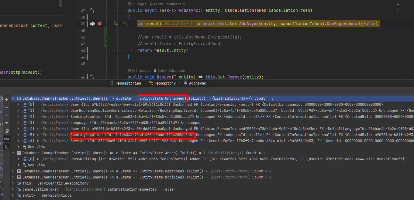 AddAsync adds already tracked entities to Added state · Issue #26553 ...