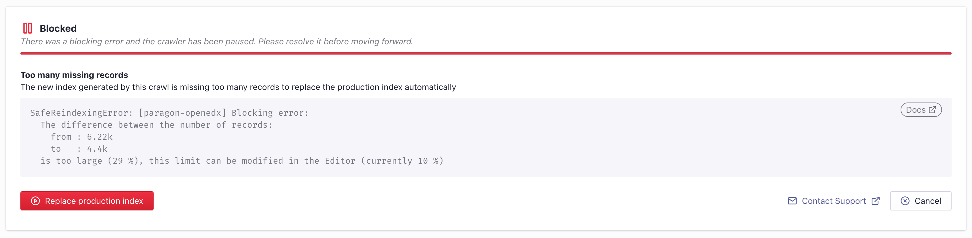 Algolia DocSearch crawler is blocked · Issue #1534 · openedx/paragon · GitHub