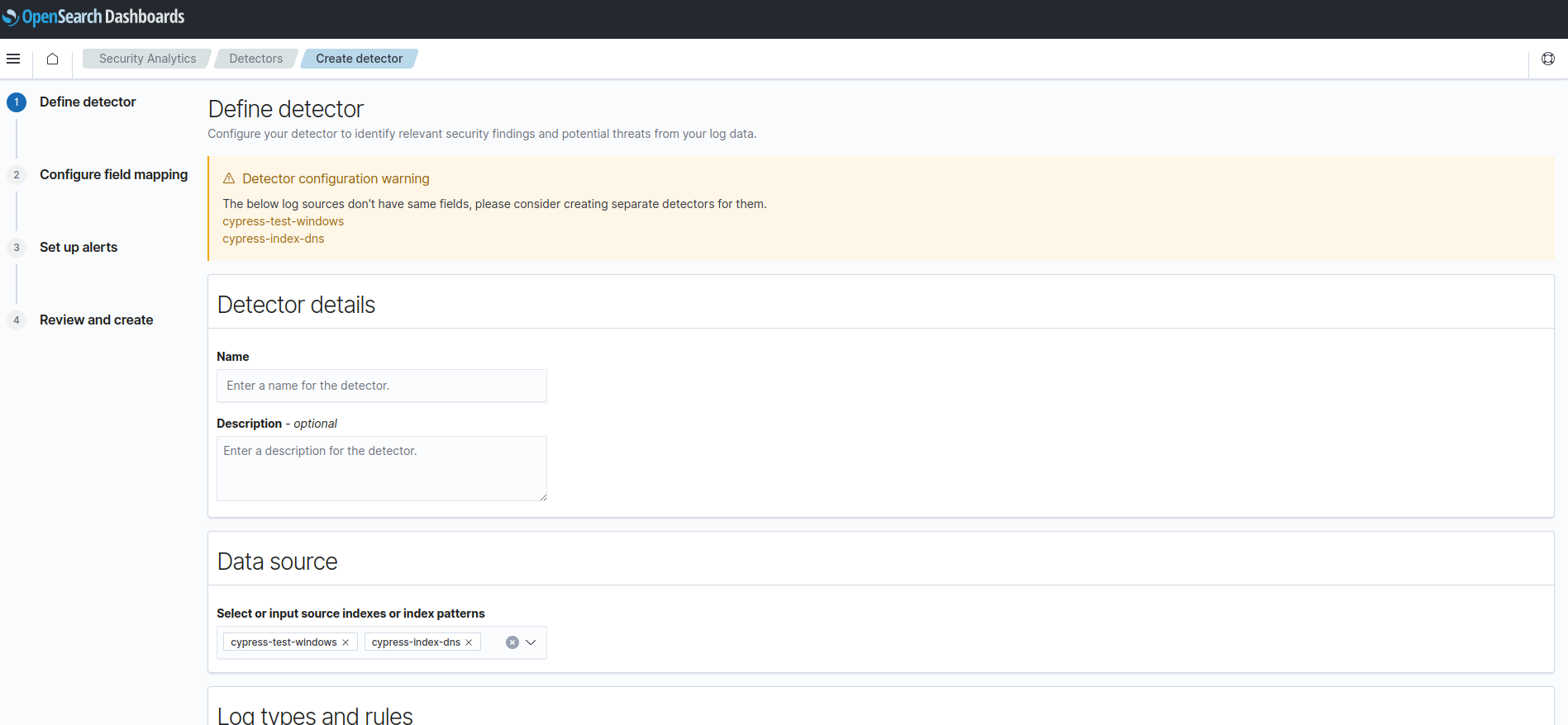 Feature] create detector | make data source multi select field by ...