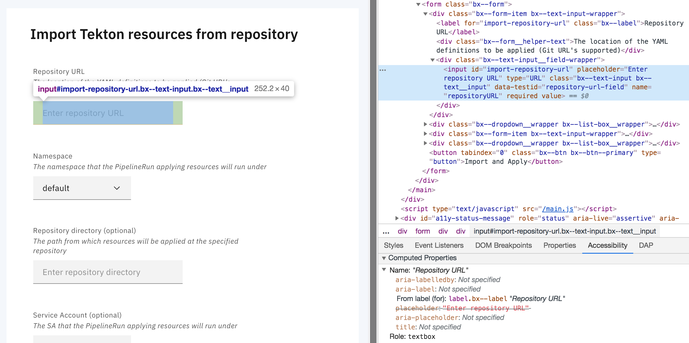 Webhooks Ui Accessibility Assessment And Fixes · Issue 63 · Tektoncd Experimental · Github
