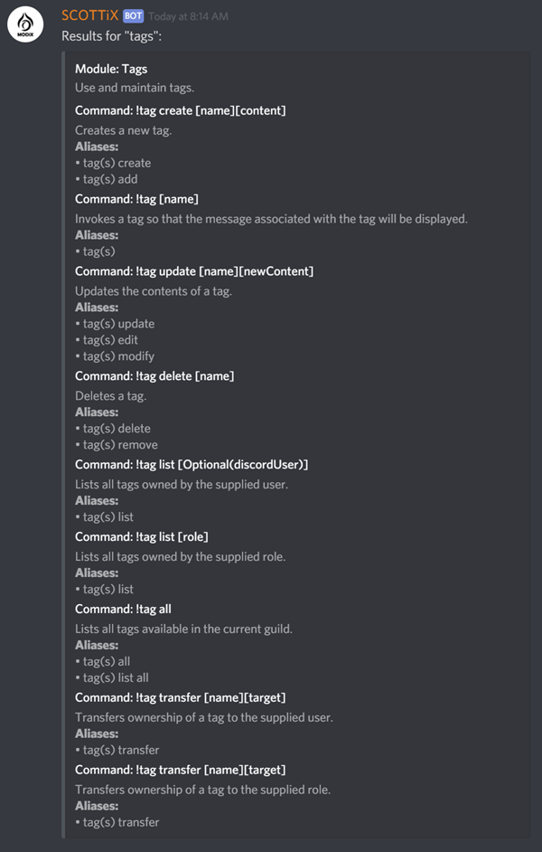 Improve Help By Scott Caldwell · Pull Request 338 · Discord Csharp Modix · Github