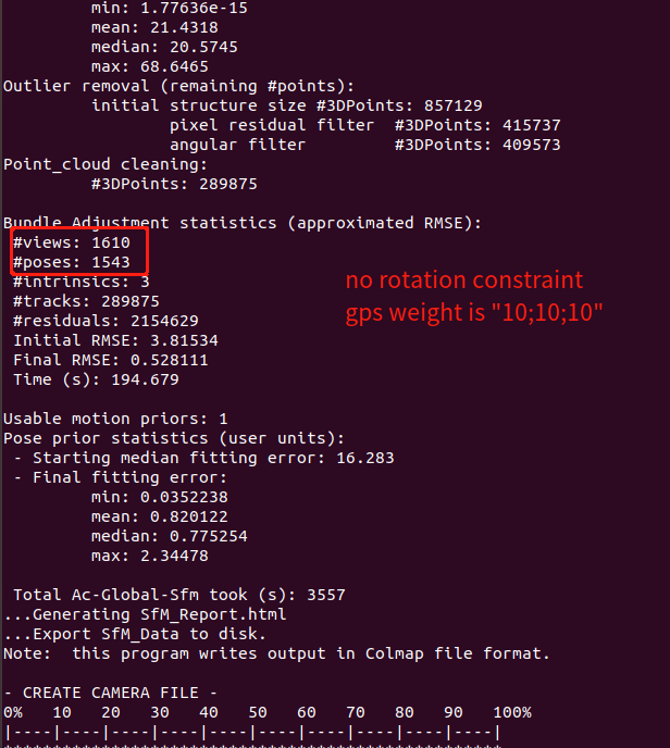 how to determine the weight of GPS when using non rigid similar transformation(fusion gps ...