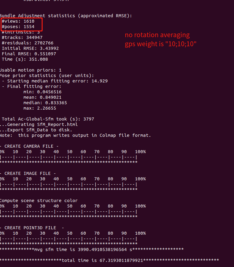 how to determine the weight of GPS when using non rigid similar transformation(fusion gps ...