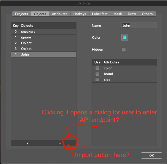 Feature Request - Add ability to import object labels from web API · Issue #80 · ryouchinsa ...