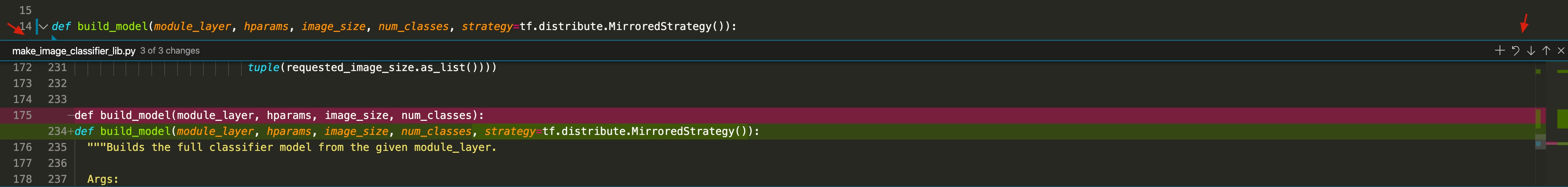 Location of buttons in a git diff · Issue #98523 · microsoft/vscode · GitHub