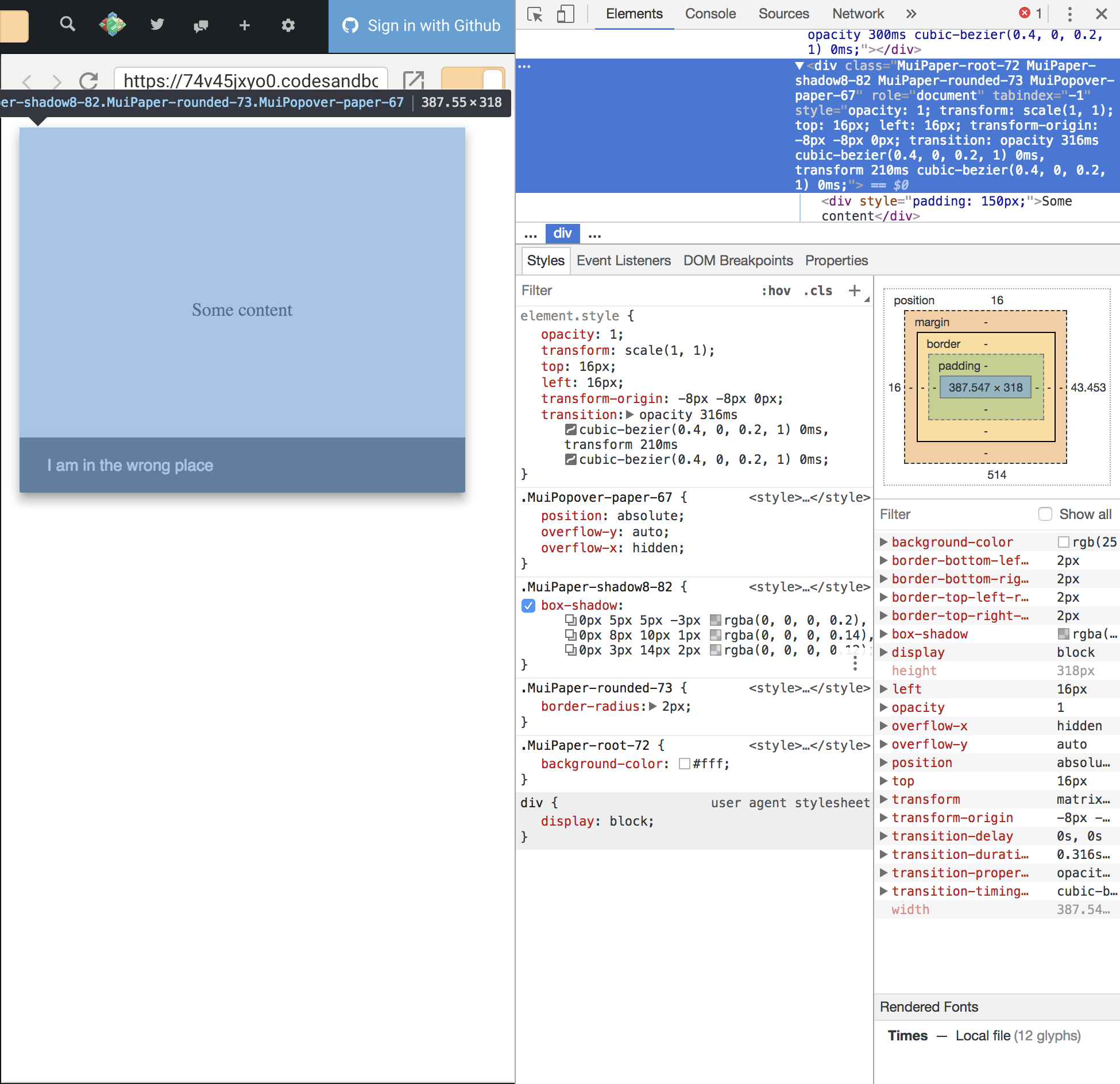 Snackbar appears inside a popover · Issue #8944 · mui/material-ui · GitHub