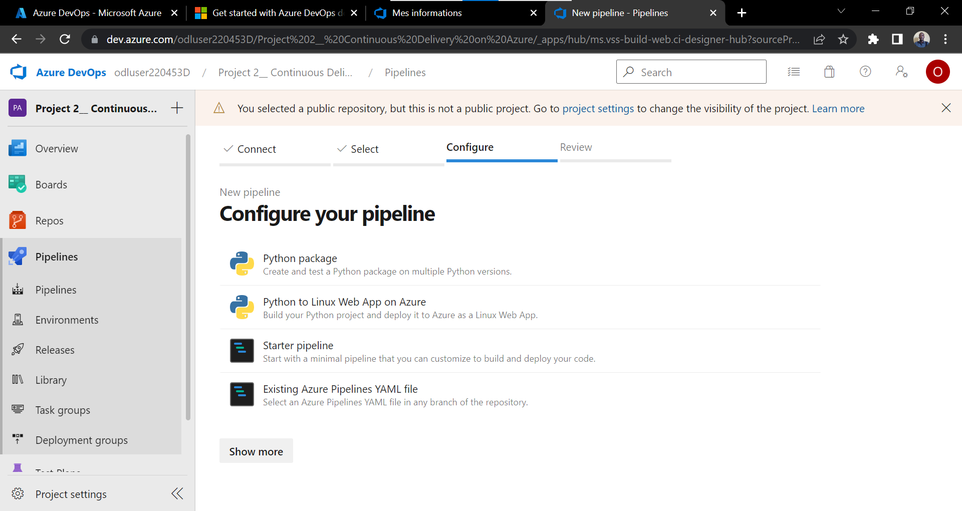 GitHub - Benjamin-Ogunsade/Agile-Development-with-Azure-Building-a-CI-CD-Pipeline: Udacity Project 2