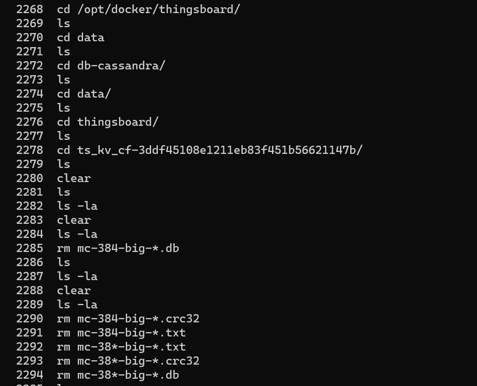 We Remove Some Files From Cassandra And Now We Cant Access Our Thingsboard Website · Issue