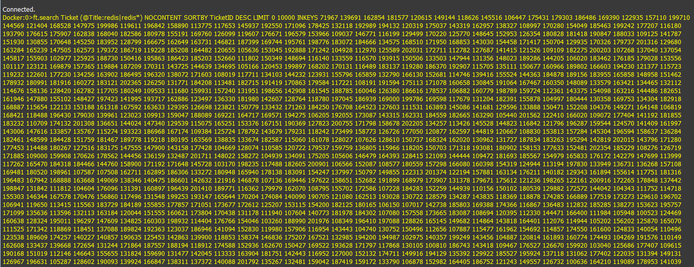 FT.SEARCH INKEYS option is not fetching correct results · Issue #97 · RediSearch/RediSearch · GitHub