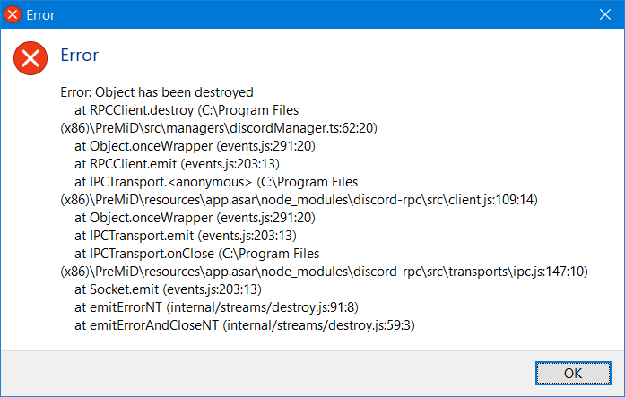 Error at closing PreMiD · Issue #351 · PreMiD/PreMiD · GitHub