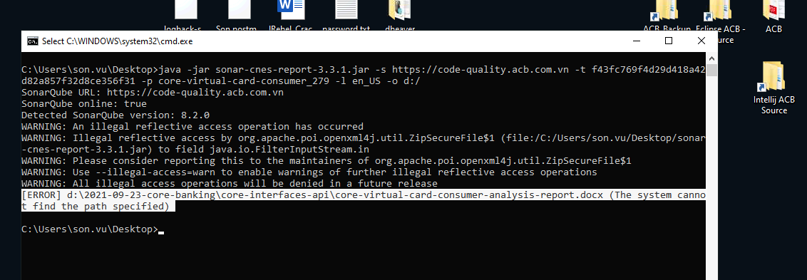 The system cannnot find the path specified · Issue #286 · cnescatlab/sonar-cnes-report · GitHub