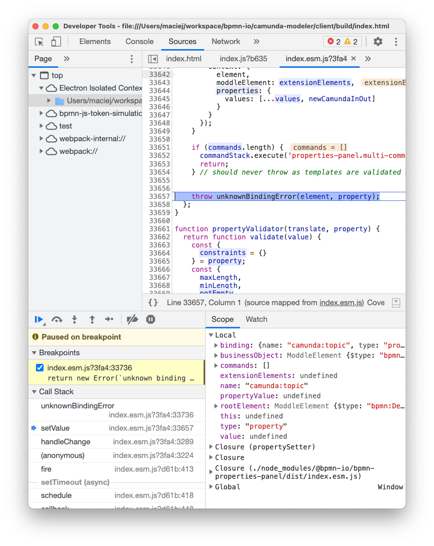 Cannot change some properties via template logic when setting them to ...