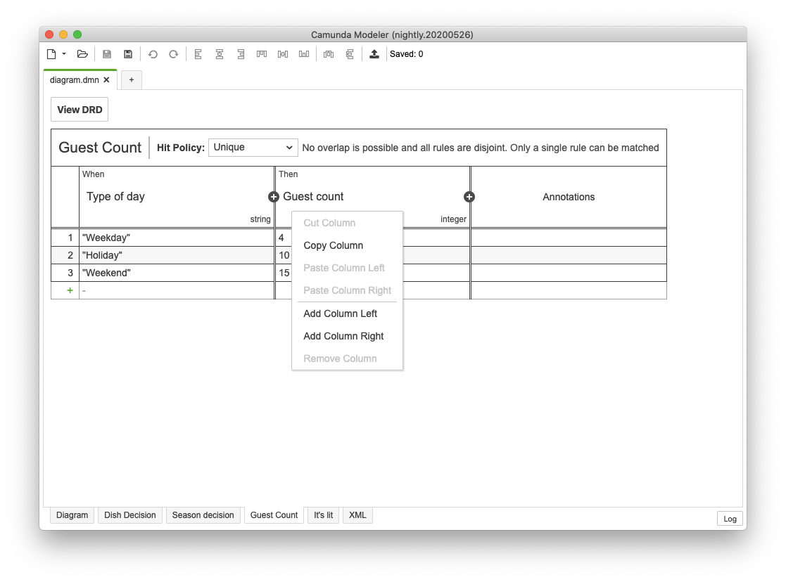 Implement new Context Menu Layout on Column Headers · Issue #495 · bpmn-io/dmn-js · GitHub