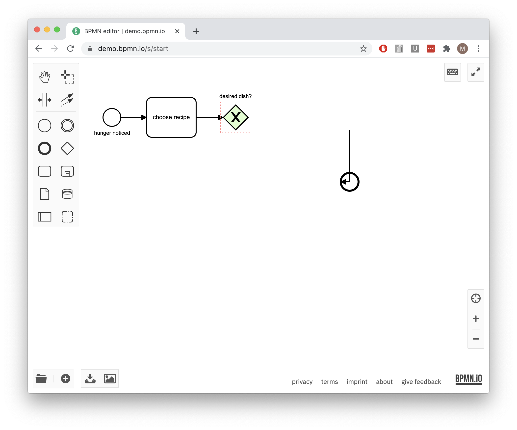 Incorrect connection preview layout when connecting end event to gateway · Issue #1335 · bpmn-io ...