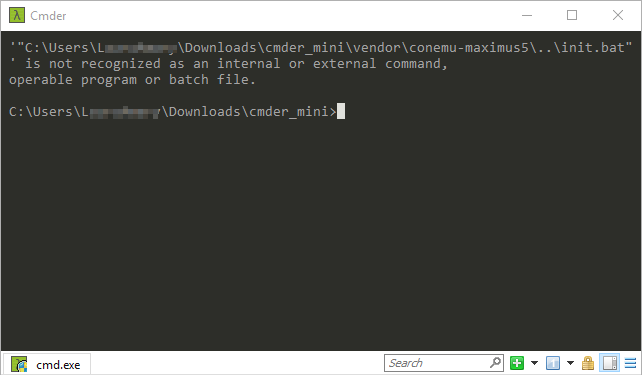 W10 - problem on starting \conemu-maximus5\..\init.bat is not recognized · Issue #1916 ...