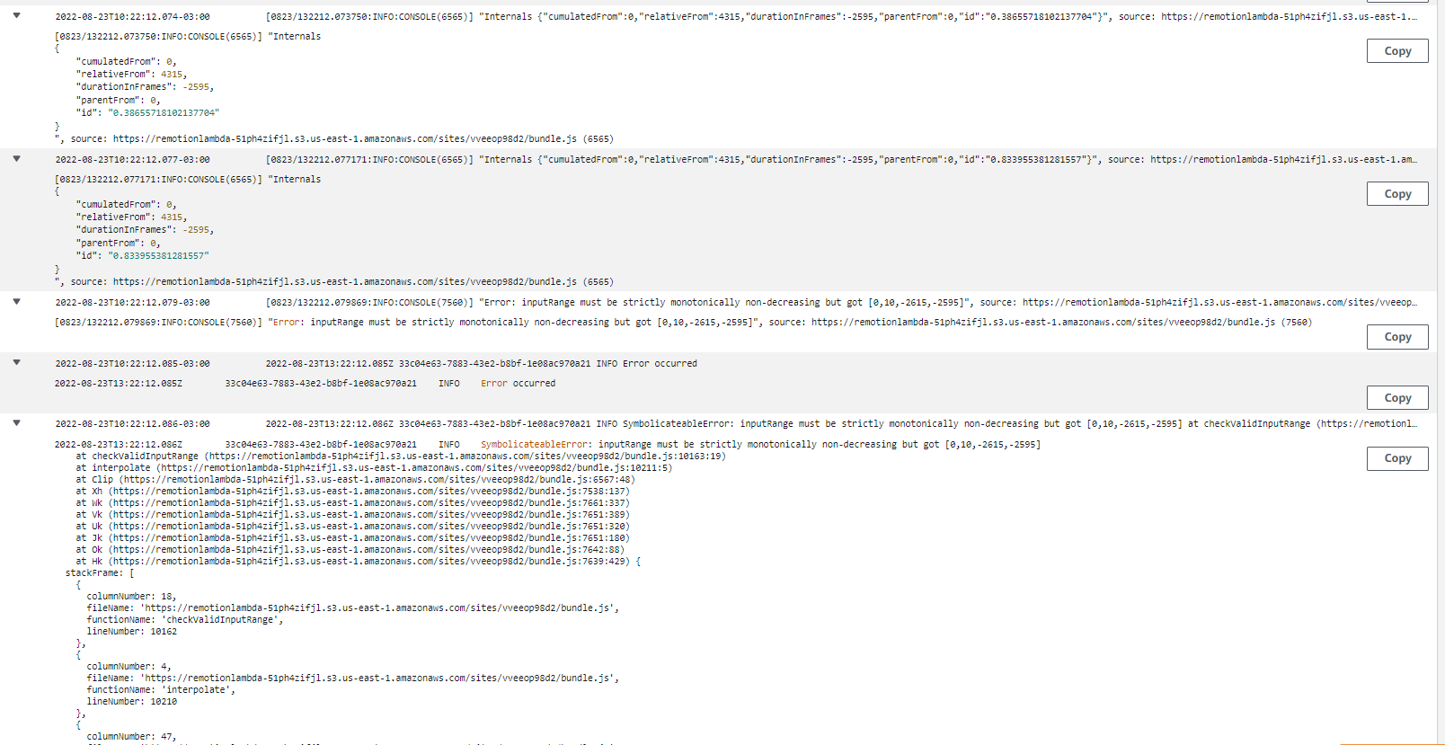 Interpolate multiple values causes Lambda Render to fail · Issue #1219 · remotion-dev/remotion ...