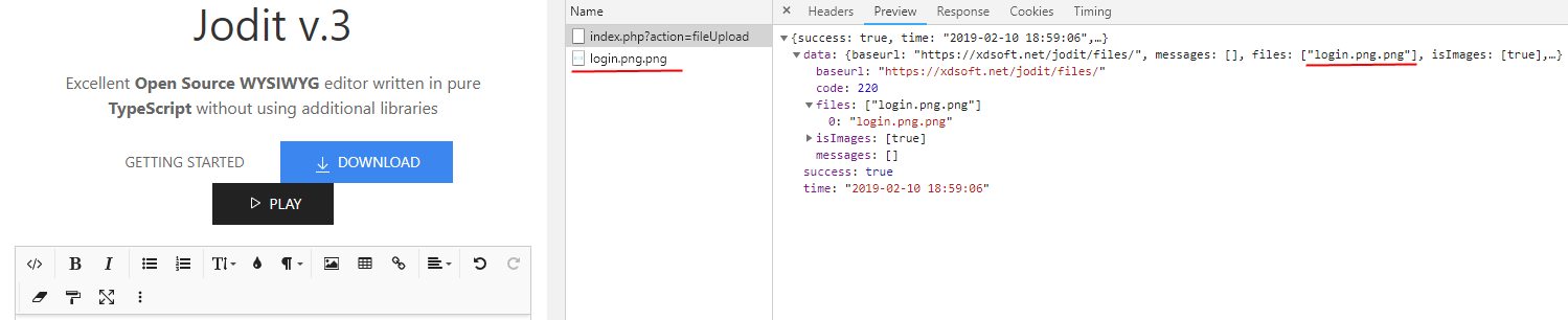 Jodit Duplicates File Extension When Uploading · Issue 141 · Xdanjodit · Github