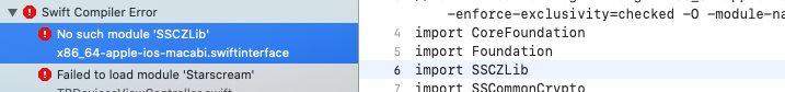 I get an error "No such module SSCZLib" when i use .xcframework bundle in my project ，what can i ...
