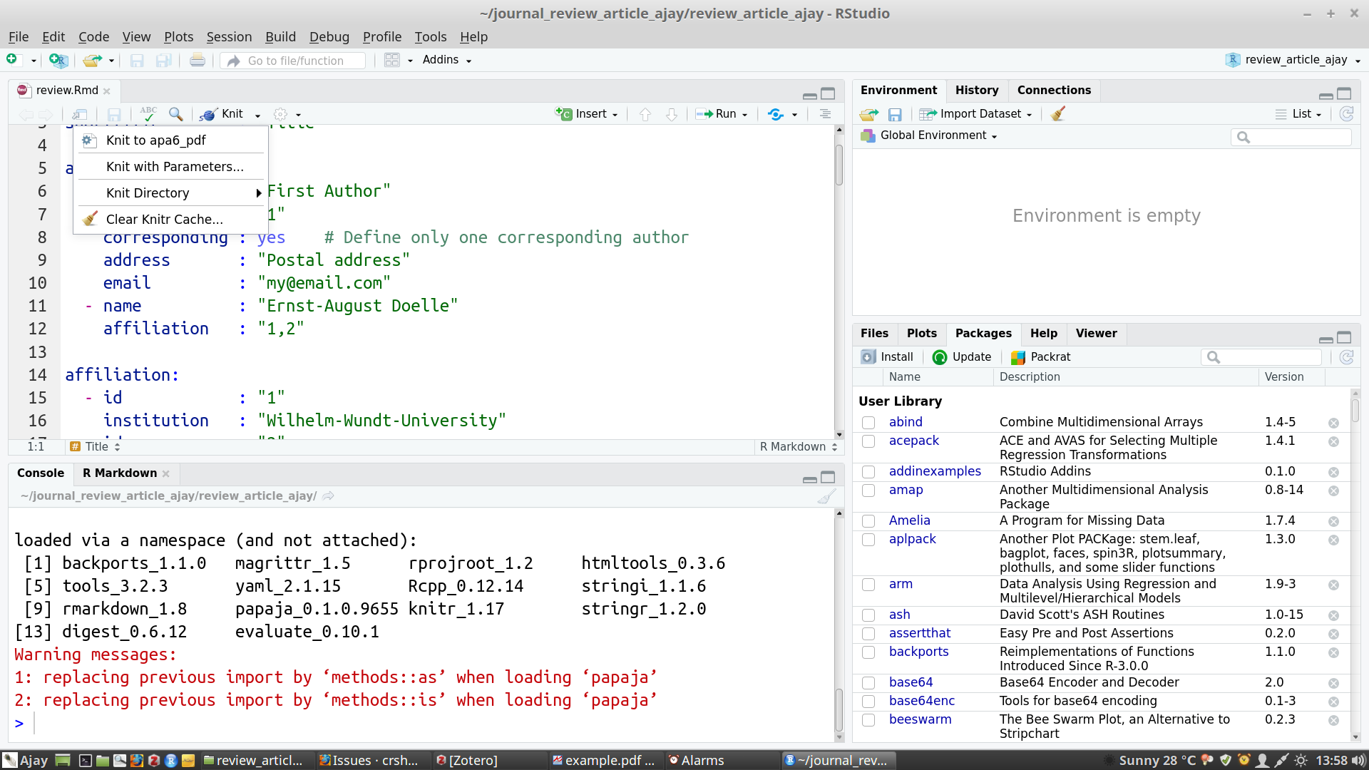 How to create word document for Linux users using @crsh/papaja? · Issue #163 · crsh/papaja · GitHub