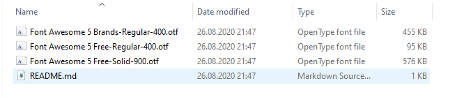 "Font Awesome 5 Free Solid" not working on Windows 10 and is not recognized in Adobe XD · Issue ...