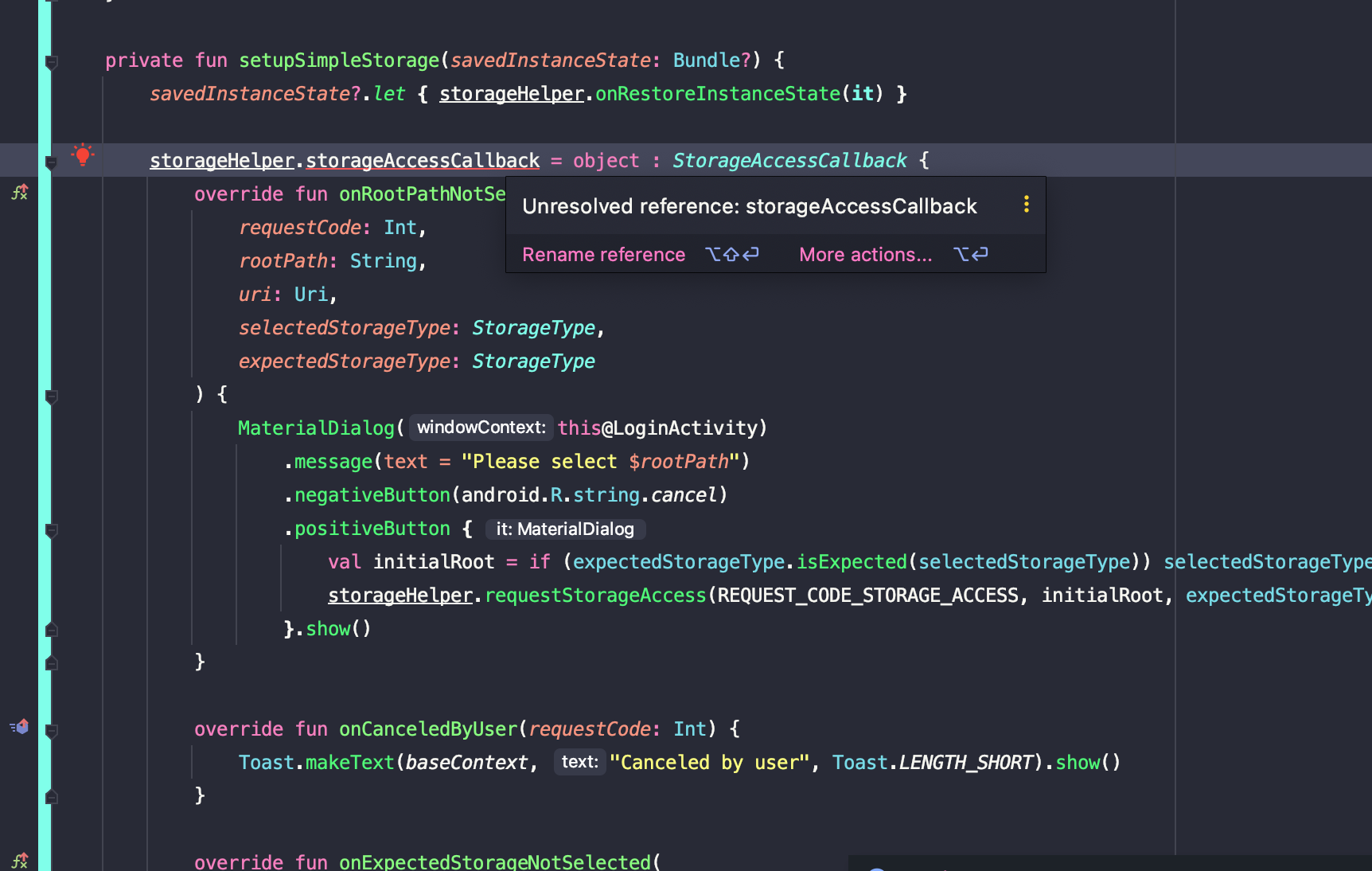 Unresolved reference: storageAccessCallback · Issue #85 · anggrayudi/SimpleStorage · GitHub