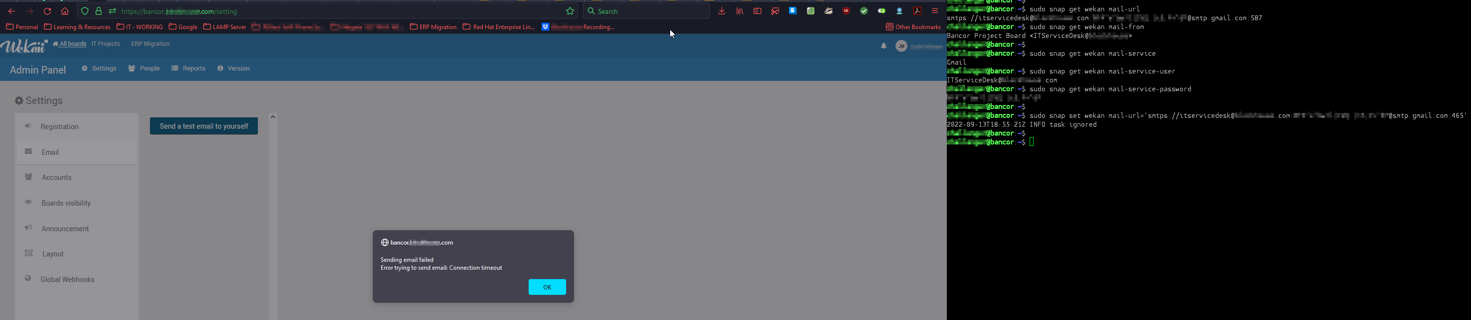 Send SMTP with Gmail (was: SMTP Port lost after update?) · Issue #3529 · wekan/wekan · GitHub