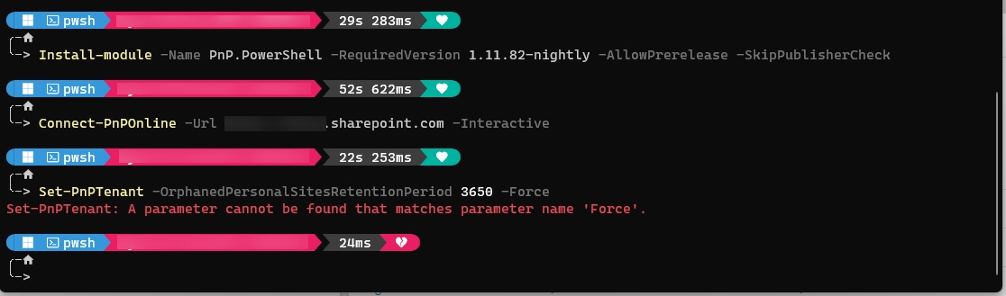 [BUG] Set-PnPTenant parameter doesn't match -Force · Issue #2366 · pnp/powershell · GitHub