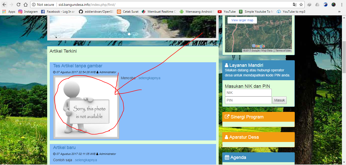 Bug: Artikel baru yang tidak bergambar seharusnya tidak berisi gambar ...