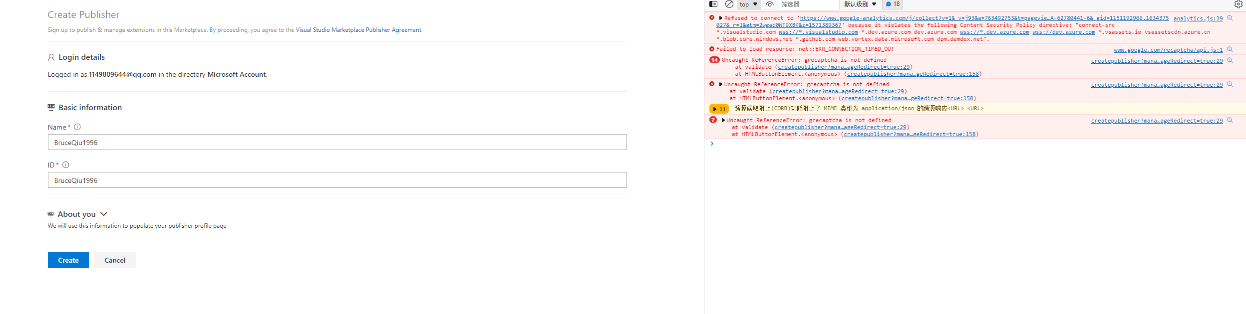 I can't publish my extension on site · Issue #209 · microsoft/vsmarketplace · GitHub