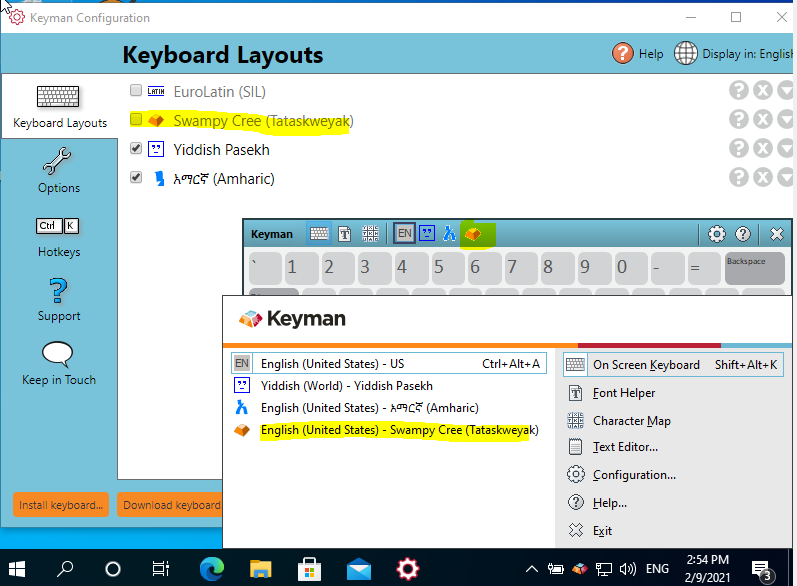 bug(windows): OSK, keyboard menu on taskbar and Configuration do not get sync immediately ...