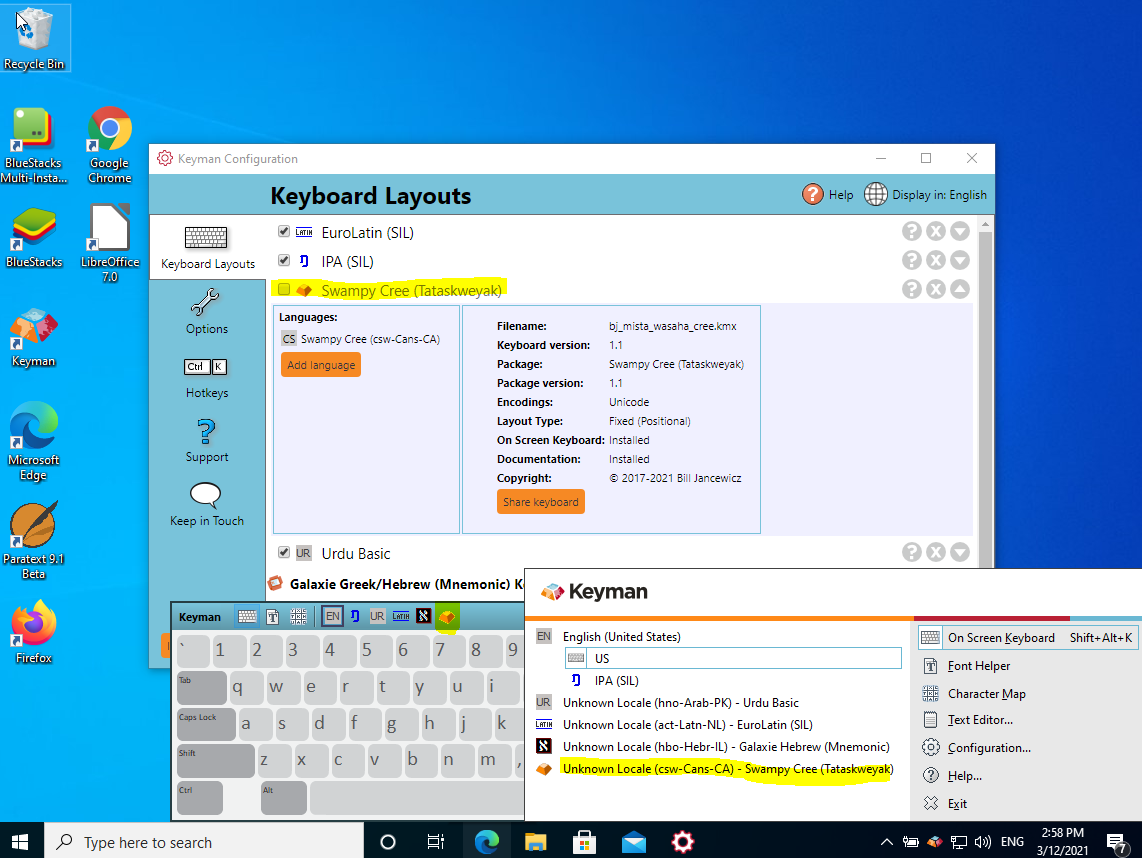 bug(windows): OSK, keyboard menu on taskbar and Configuration do not get sync immediately ...