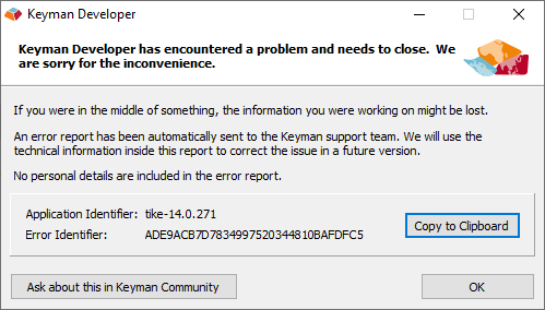 bug(windows/developer): Keyman for Windows crashes if .kxx file found during upgrade · Issue ...