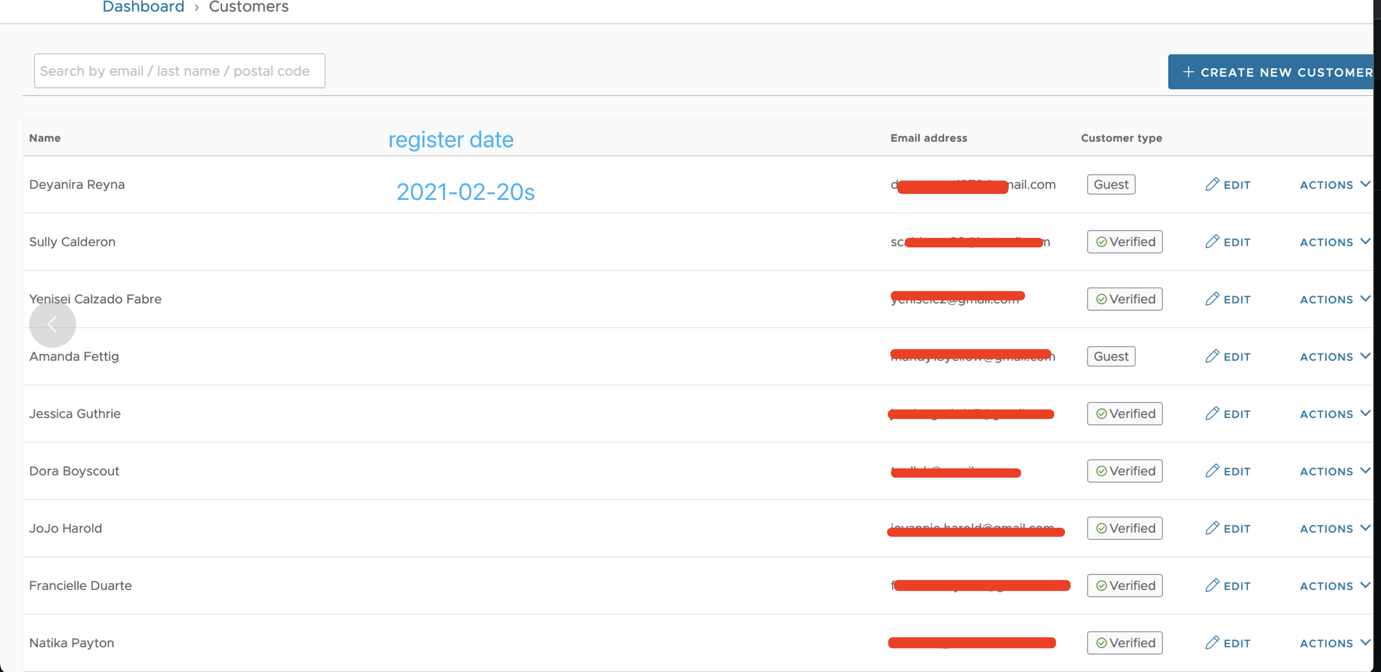 Please add register date for each customer item in admin-ui · Issue #1756 · vendure-ecommerce ...
