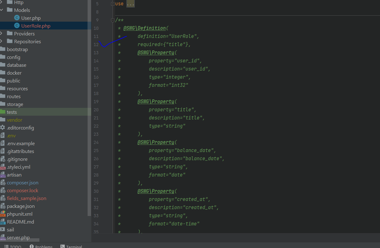 Phpdoc Not Generated In Models When Swagger Generated · Issue 802 · Infyomlabs Laravel