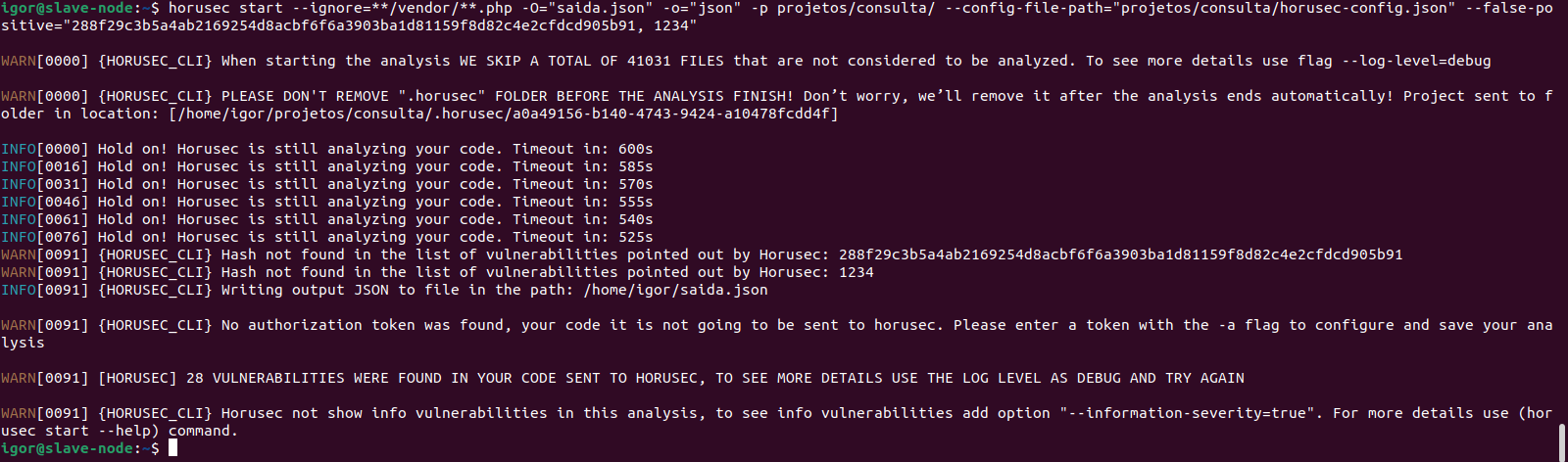 False Positive · Issue #421 · ZupIT/horusec · GitHub