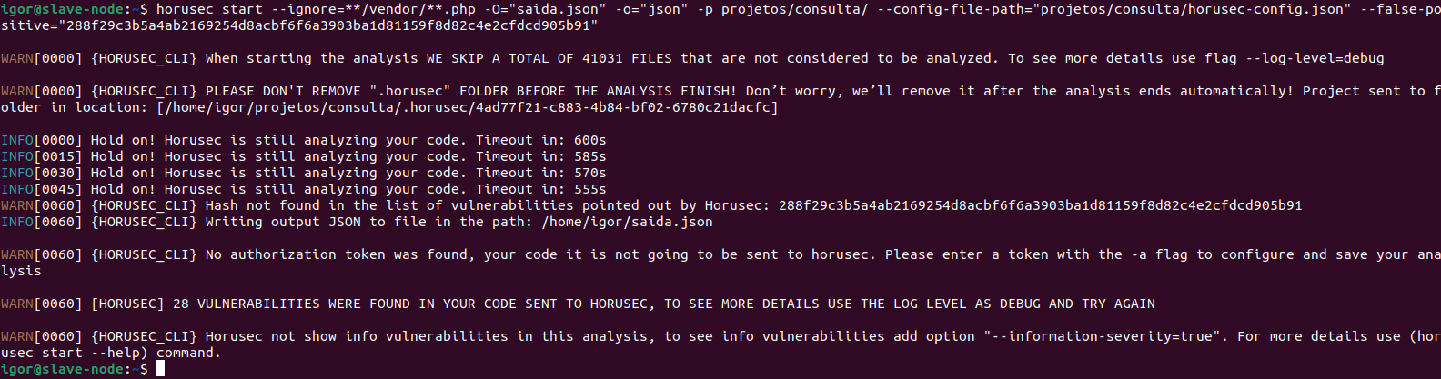 False Positive · Issue #421 · ZupIT/horusec · GitHub