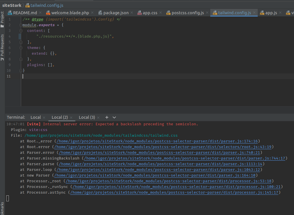 Error: Expected a backslash preceding the semicolon. · Issue #9204 ...