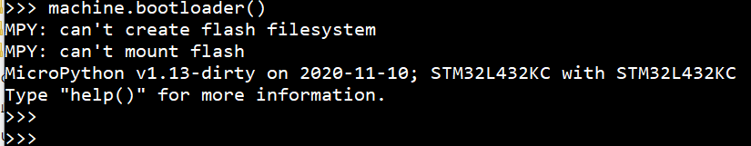 STM32L432KC "can't" create flash filesystem · Issue #6605 · micropython/micropython · GitHub
