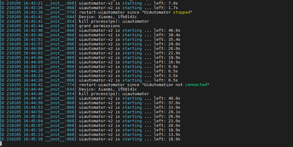 在手机上安装一个网络限速软件并启动后，uiautomator2会陷入无限循环重连的过程 · Issue 641 · Openatx Uiautomator2 · Github