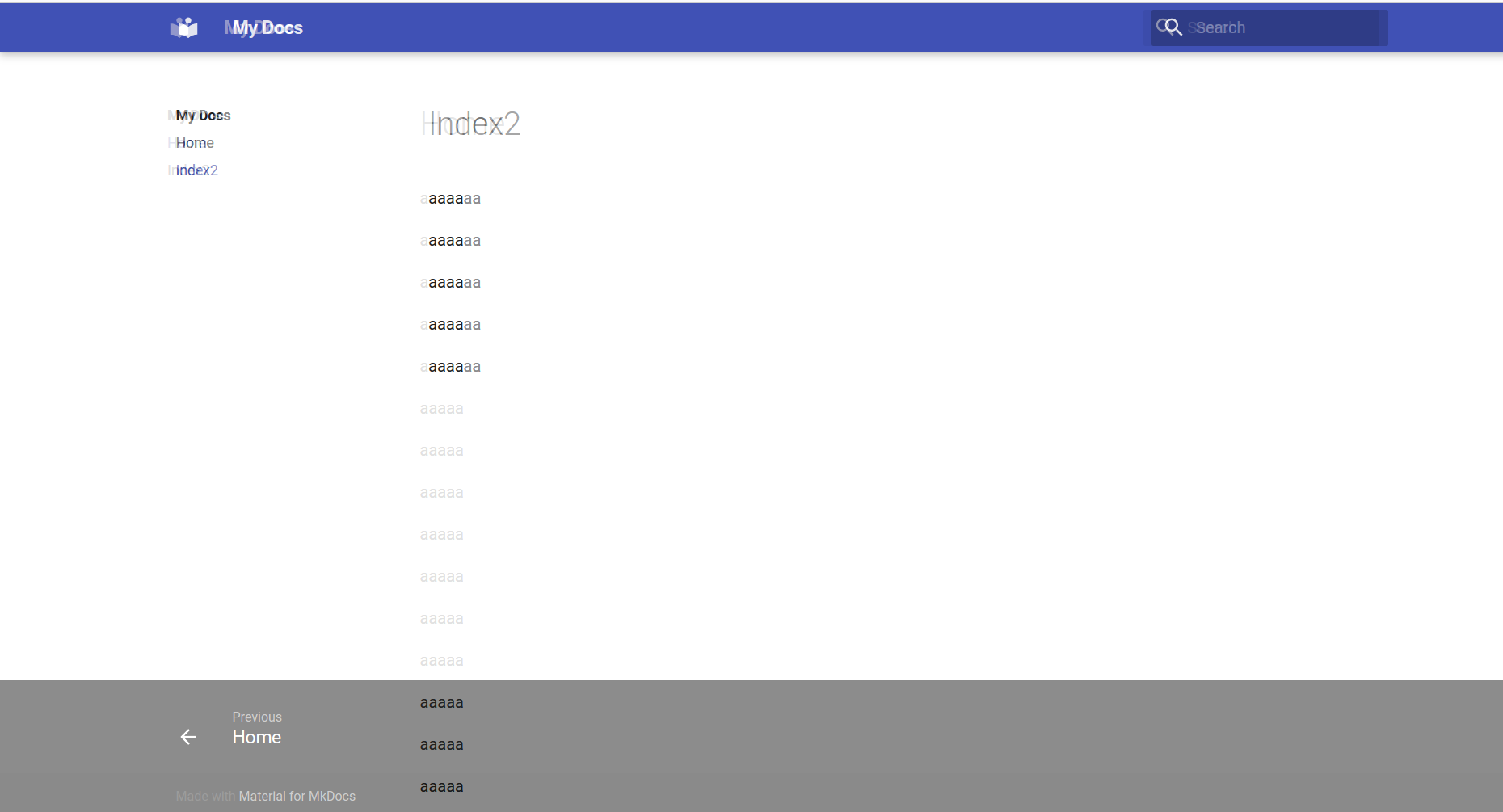 Page layout seems to depend on length of pages · Issue #3914 · squidfunk/mkdocs-material · GitHub