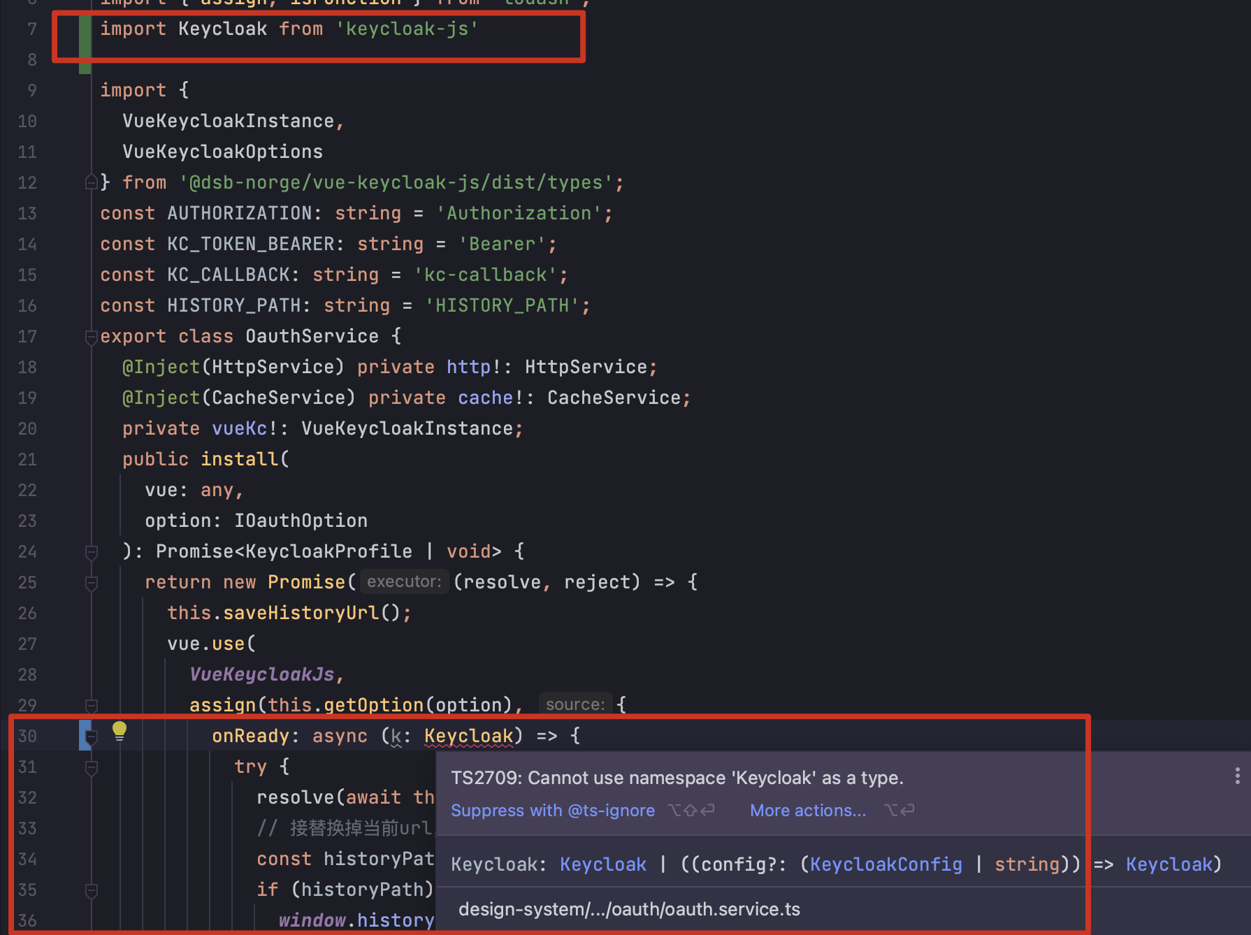 Cannot Use Namespace Keycloak As A Type · Issue 21767 · Keycloak Keycloak · Github