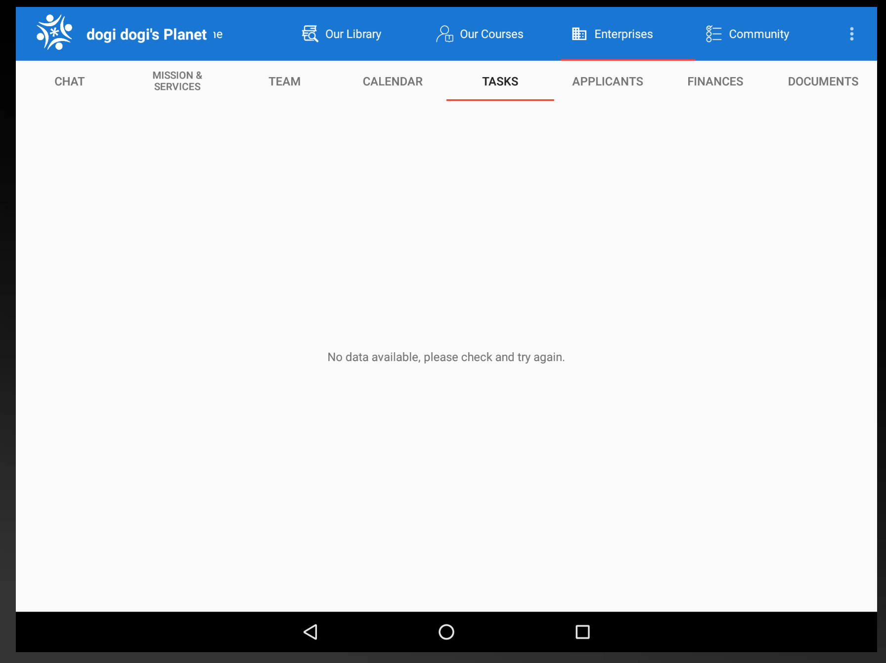 Enterprises Tabs Shows Wrong Data · Issue 1444 · Open Learning