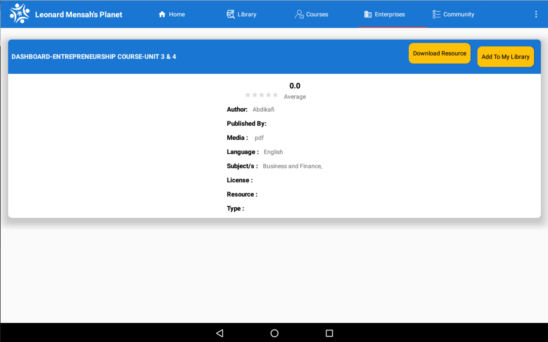 Resource details : button alignment · Issue #1568 · open-learning-exchange/myplanet · GitHub